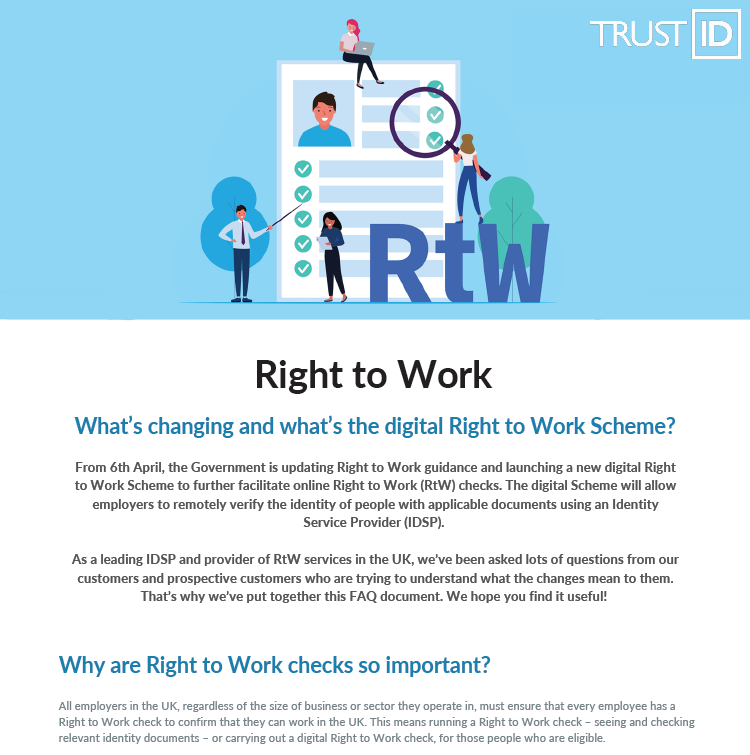 A guide to Right to Work checks - changes and the digital RtW scheme